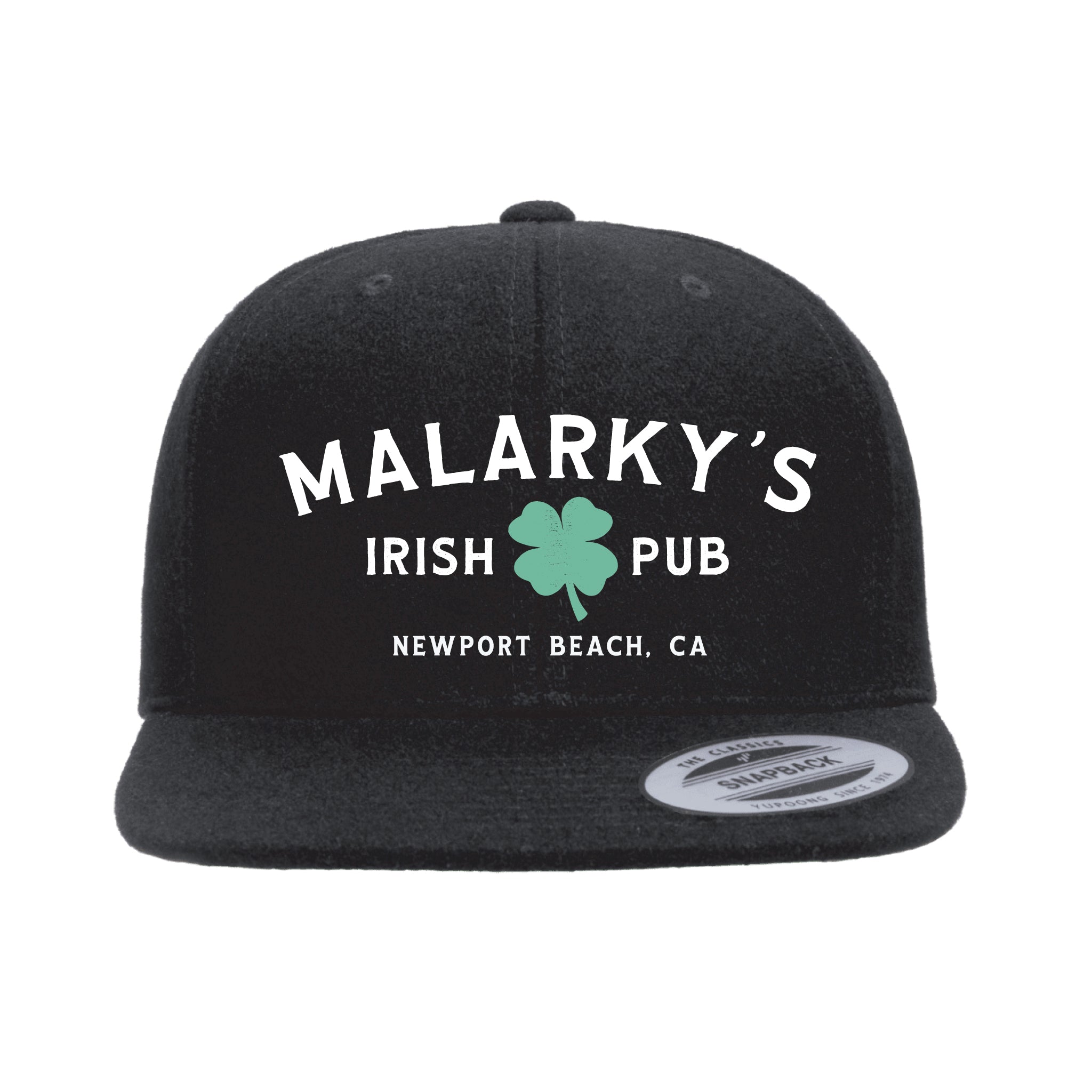 Black Embroidered Snapback Hat – Malarky's NB